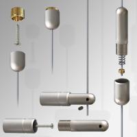 China Picture Hanging System Tensioned Cable Display Suspension Kit Ceiling To Floor for sale