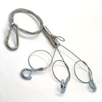 China New Type Panel Lighting Cable Suspension Kit Hanging System Safety Hook With Three Feet for sale