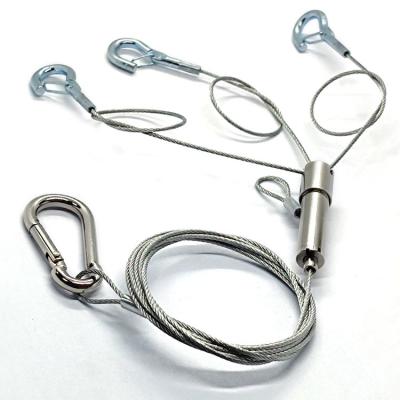 China New Type Panel Lighting Cable Suspension Kit Hanging System Safety Hook With Three Feet for sale