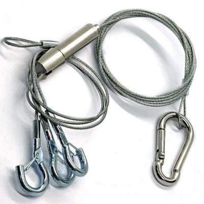 China Hanging Plant Light Free Standing Wire Rope Suspension Kit Adjustable Flower Hanging System for sale