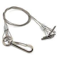 China Length Adjustable Four Legs Galvanized Steel Wire Rope Plant Pot Hanging Kit With Metal Hook for sale