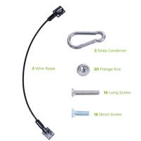 China Stainless Steel Wire Rope Trash Can Lid Lock Metal Universal Lid Lock For Outdoor Garbage Cans for sale