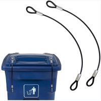 China Stainless Steel Wire Rope Trash Can Lid Lock Metal Universal Lid Lock For Outdoor Garbage Cans for sale