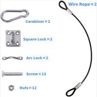 China Stainless Steel Wire Rope Trash Can Lid Lock Metal Universal Lid Lock For Outdoor Garbage Cans for sale