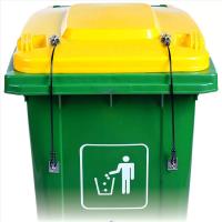 China Stainless Steel Wire Rope Trash Can Lid Lock Metal Universal Lid Lock For Outdoor Garbage Cans for sale
