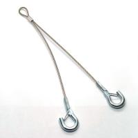 China Two Legs Hanger Wire Galvanized Steel Wire Rope Slings With Soft Eye Loops For Panel Lights for sale