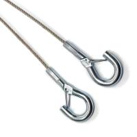 China Two Legs Hanger Wire Galvanized Steel Wire Rope Slings With Soft Eye Loops For Panel Lights for sale