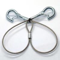 China Two Legs Hanger Wire Galvanized Steel Wire Rope Slings With Soft Eye Loops For Panel Lights for sale
