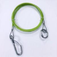 China Nylon Coated Colorful 4mm Stainless Steel Wire Rope With Eyelets And Safety Hook for sale