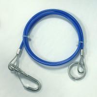 China Nylon Coated Colorful 4mm Stainless Steel Wire Rope With Eyelets And Safety Hook for sale