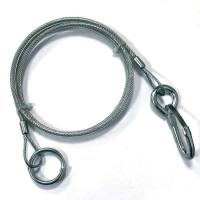 China Nylon Coated Colorful 4mm Stainless Steel Wire Rope With Eyelets And Safety Hook for sale