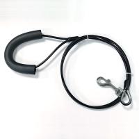 China Adjustable Dog Rope Leash Stainless Steel Pet Tie Out Chain Rope Leash With Snap Hook for sale
