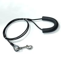 China Adjustable Dog Rope Leash Stainless Steel Pet Tie Out Chain Rope Leash With Snap Hook for sale