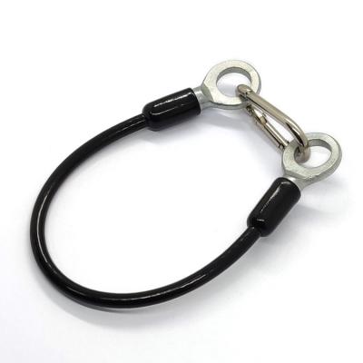 China Coated Transparent PVC Stainless Steel Wire Galvanized Steel Wire Rope Sling With Double Swaged Eyes for sale