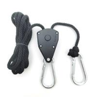 China 1/4 1/8 Inch Heavy Duty Adjustable Rope Hanger For Led Grow Light Grow Tent Room for sale