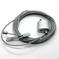 China 20*20MM Adjustable Wire Rope Grip Lock For Cable With Loops for sale