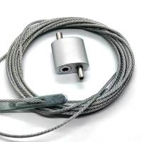 China 20*20MM Adjustable Wire Rope Grip Lock For Cable With Loops for sale