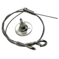 China Spot Wholesale steel lock suspension kits single clip wire rope hanging lamp cable gripper for sale