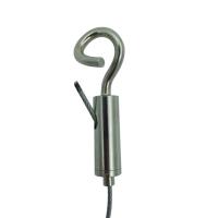 China Custom Hanging Fitting Wire Rope Clip Suspension Kit Aircraft Brass Hook Cable Gripper For Display System for sale