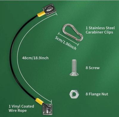 China Stainless Steel Wire Rope Trash Can Lid Lock Metal Universal Lid Lock For Outdoor Garbage Cans for sale