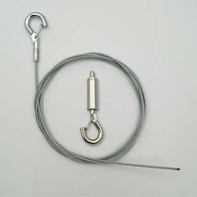 China Acoustic Panel Hanging System With Adjustable Spiral Anchor 1.5mm Wire Rope for sale