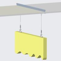 China Acoustic Panel Hanging System With Adjustable Spiral Anchor 1.5mm Wire Rope for sale