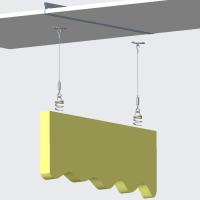 China Acoustic Panel Hanging System With Adjustable Cable Grippers 1.5mm Wire Rope for sale