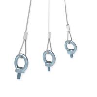 China Hanging Kit For Pendant Speakers With Suspension Cables / Eye Screw And Washers Wire Rope Length 500MM for sale