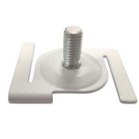 China Customized Design White Oblong T-Bar Suspended Ceiling Clips Steel Drop Ceiling Track Accessories for sale