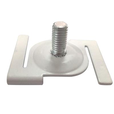 China Customized Design White Oblong T-Bar Suspended Ceiling Clips Steel Drop Ceiling Track Accessories for sale