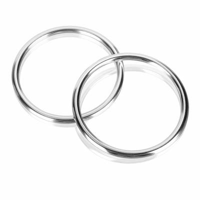 China Customizable Silver Aluminum Sling Ring Inner Diameter 3 Inch 2 Pcs For Infant Wrap Carrier for sale