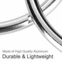 China Customizable Silver Aluminum Sling Ring Inner Diameter 3 Inch 2 Pcs For Infant Wrap Carrier for sale