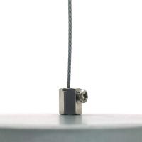 China Factory Outlet LED Pendant Lighting Suspension Kit Copper Wire Rope Clip Light Hanging Ceiling Mounts Steel Wire Cable Gripper for sale