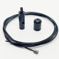 China Custom Black Coated Wire Rope Cable Suspension Kit High Quality Ceiling Hanging Wire Hook Fitting Hardware Supply for sale