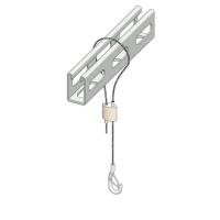 China Adjustable Two Way Wire Looping Cable Grippers Hanging Suspension Kits Spring Hook Hardware Fitting for sale