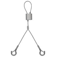 China Adjustable Two Way Wire Looping Cable Grippers Hanging Suspension Kits Spring Hook Hardware Fitting for sale