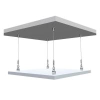 China Stainless Steel Wire Sling Sets Adjustable Wire Gripper Ceiling Coupler Cable Suspension Kit Track Light for sale
