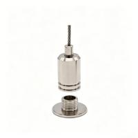 China Lighting Suspension System Wire Rope Connector Durable Ceiling Hanging Clip Brass Adjuster Custom Industrial Hardware Fitting For Commercial Lamp Installation for sale