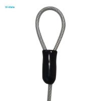 China Lightweight Security Cable Luggage Lock Wire 50mm-10000mm Double Loop Stainless Steel Coated Cable Clips for sale