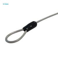 China Lightweight Security Cable Luggage Lock Wire 50mm-10000mm Double Loop Stainless Steel Coated Cable Clips for sale