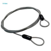 China Lightweight Security Cable Luggage Lock Wire 50mm-10000mm Double Loop Stainless Steel Coated Cable Clips for sale