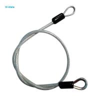 China Lightweight Security Cable Luggage Lock Wire 50mm-10000mm Double Loop Stainless Steel Coated Cable Clips for sale