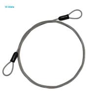 China Lightweight Security Cable Luggage Lock Wire 50mm-10000mm Double Loop Stainless Steel Coated Cable Clips for sale