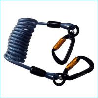 China Metal Spring Coil Safety Tool Lanyard High Durability Carabiner Easy Installation Anti Fall Rope for Industrial Outdoor Working for sale