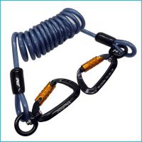 China Metal Spring Coil Safety Tool Lanyard High Durability Carabiner Easy Installation Anti Fall Rope for Industrial Outdoor Working for sale