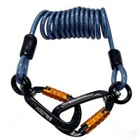 China Metal Spring Coil Safety Tool Lanyard High Durability Carabiner Easy Installation Anti Fall Rope for Industrial Outdoor Working for sale