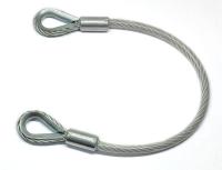 China Factory Direct Sale Steel Wire Rope Lanyard Cable Steel Wire Rope Assembly 3mm PVC  Coated Wire Rope with Loops for sale