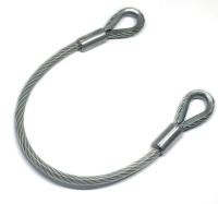 China Factory Direct Sale Steel Wire Rope Lanyard Cable Steel Wire Rope Assembly 3mm PVC  Coated Wire Rope with Loops for sale
