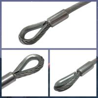 China Factory Direct Sale Steel Wire Rope Lanyard Cable Steel Wire Rope Assembly 3mm PVC  Coated Wire Rope with Loops for sale