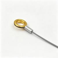 China Custom Heavy Duty  Steel Wire Rope Assembly Golden Single Swaged Terminal Secure Cable for Industrial Safety Application for sale